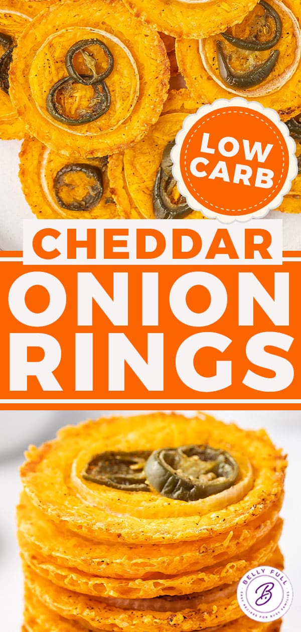 Low Carb Cheddar Onion Ring Chips - Belly Full