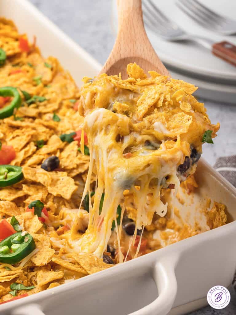 Easy Nacho Chicken Casserole - Belly Full