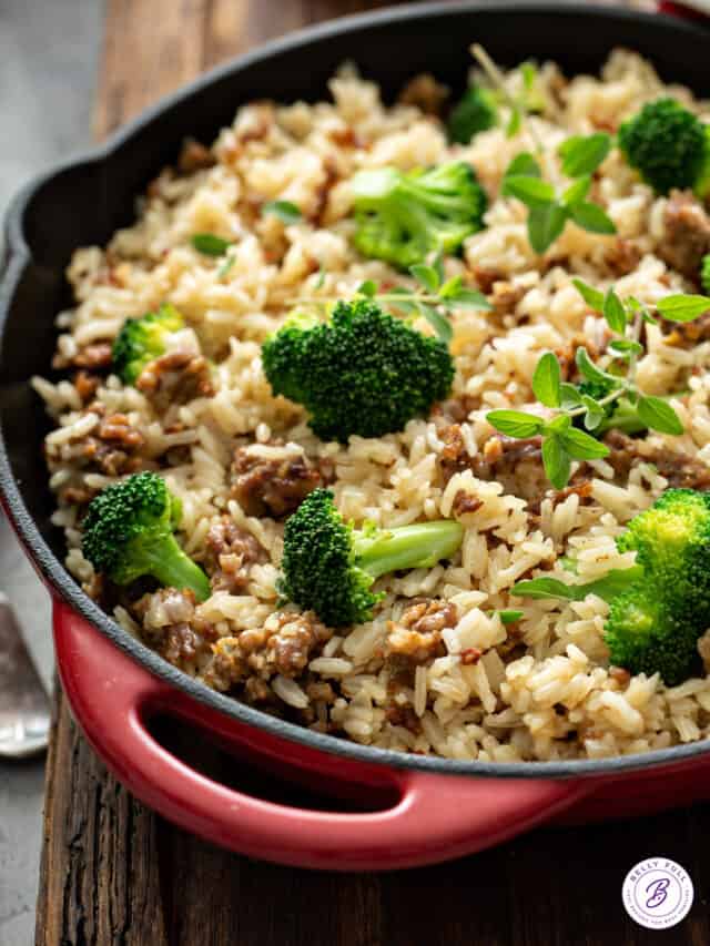 Sausage And Rice Skillet Belly Full