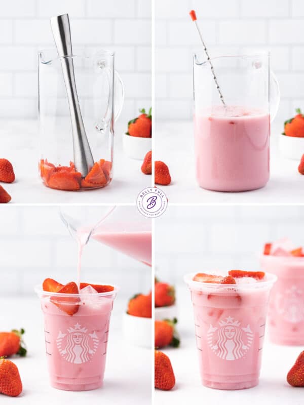 Starbucks Pink Drink Copycat {Only 3 Ingredients!} - Belly Full
