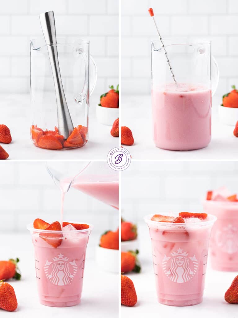 Starbucks Pink Drink Copycat {Only 3 Ingredients!} - Belly Full
