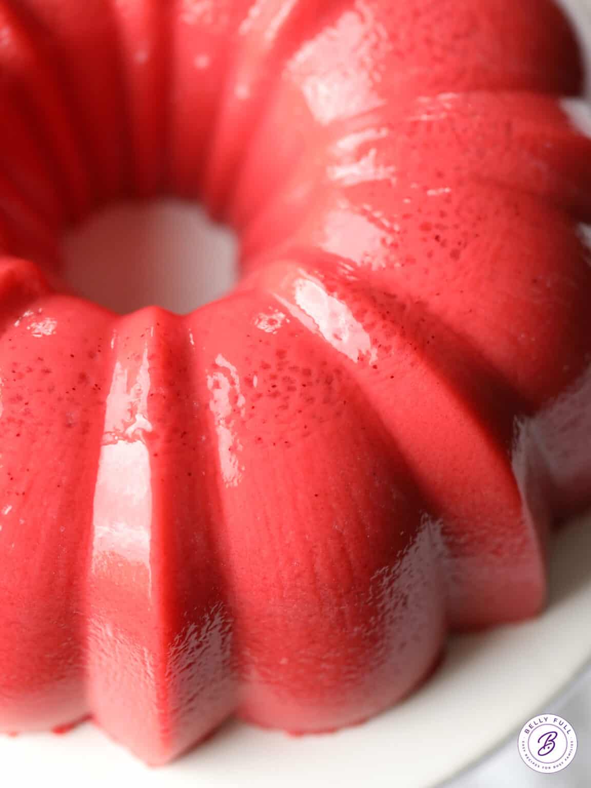 Creamy Strawberry Jello Mold - Belly Full