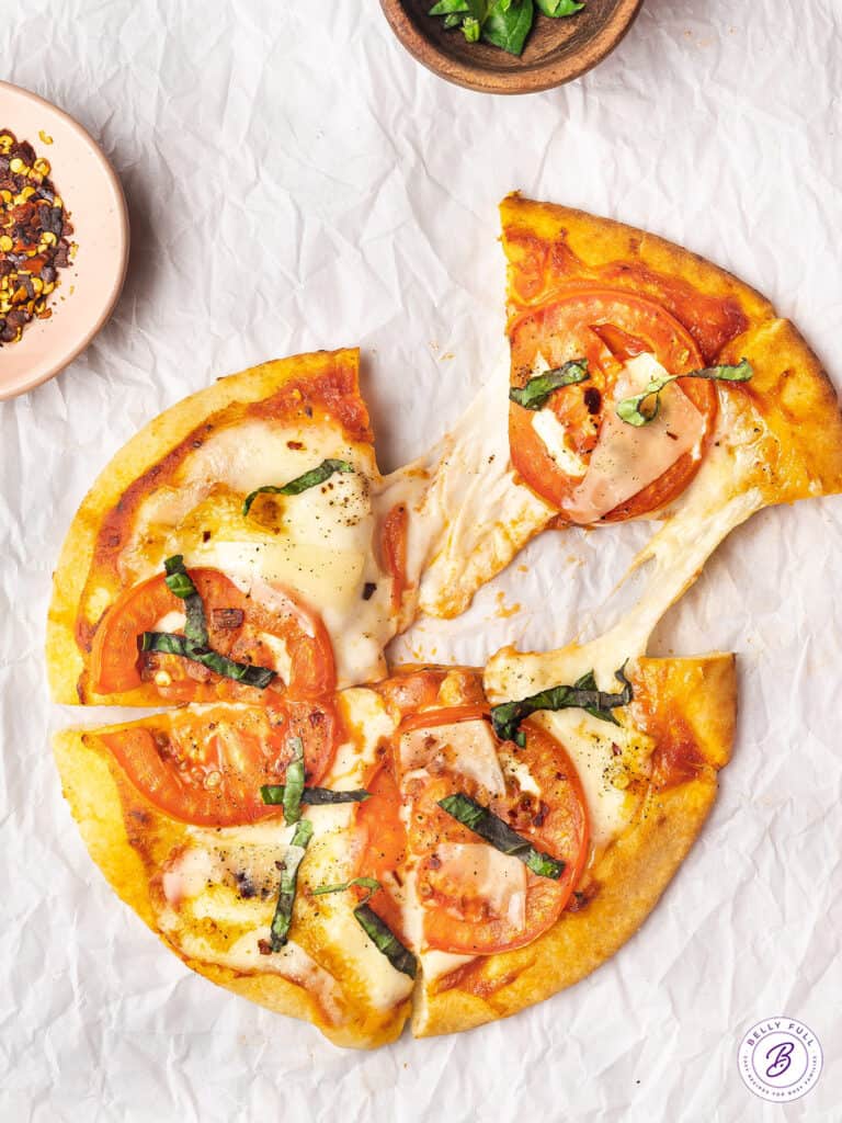 Air Fryer Margherita Pita Pizza - Belly Full