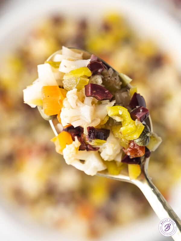 Olive Salad Recipe {Muffuletta Olive Salad} - Belly Full