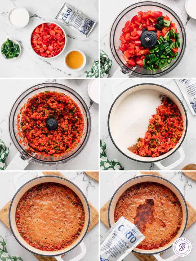 Red Pepper Jelly Recipe - Belly Full