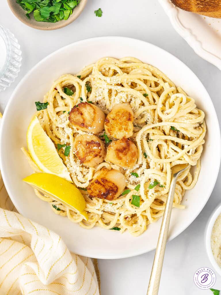 Seared Scallop Piccata {20 minute meal!} - Belly Full