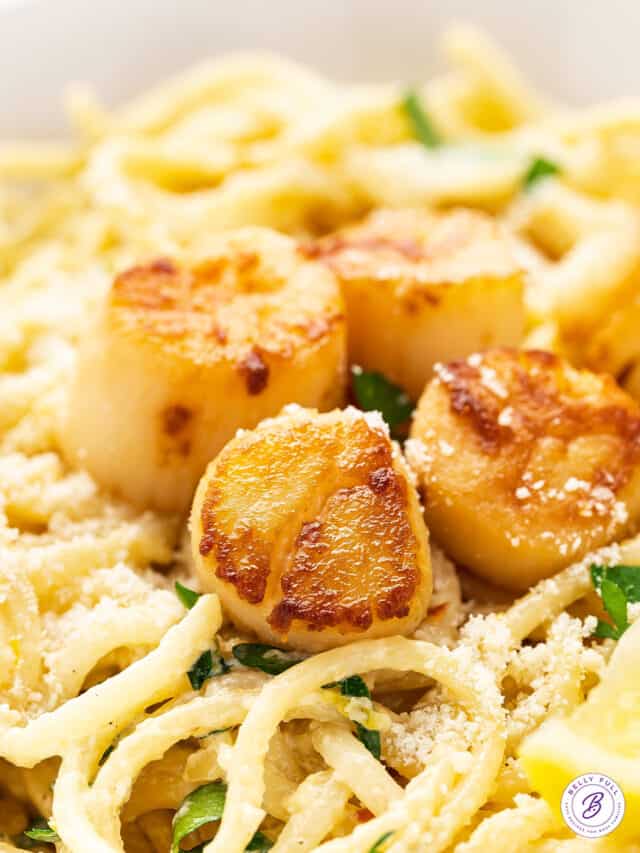 Seared Scallop Piccata {20 minute meal!} - Belly Full