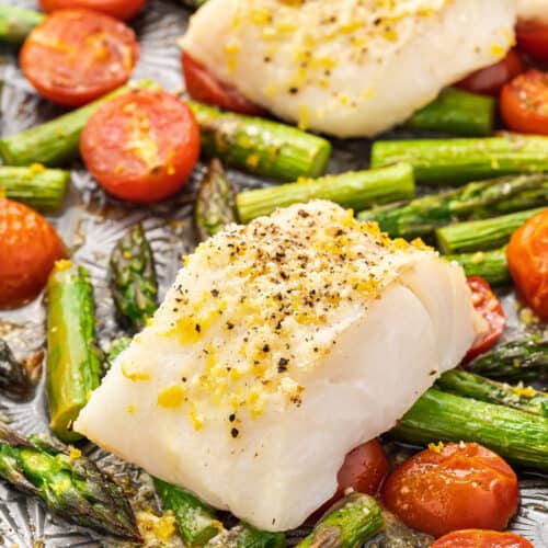 Baked Cod Sheet Pan Dinner - Belly Full