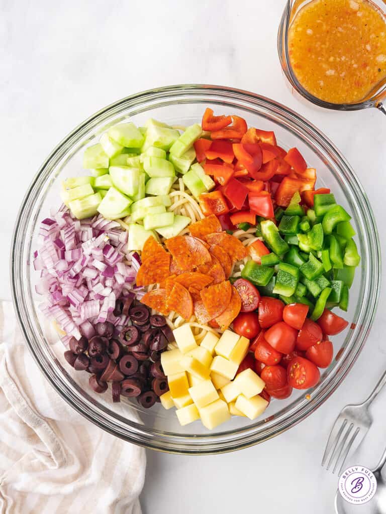 Easy Spaghetti Salad - Belly Full