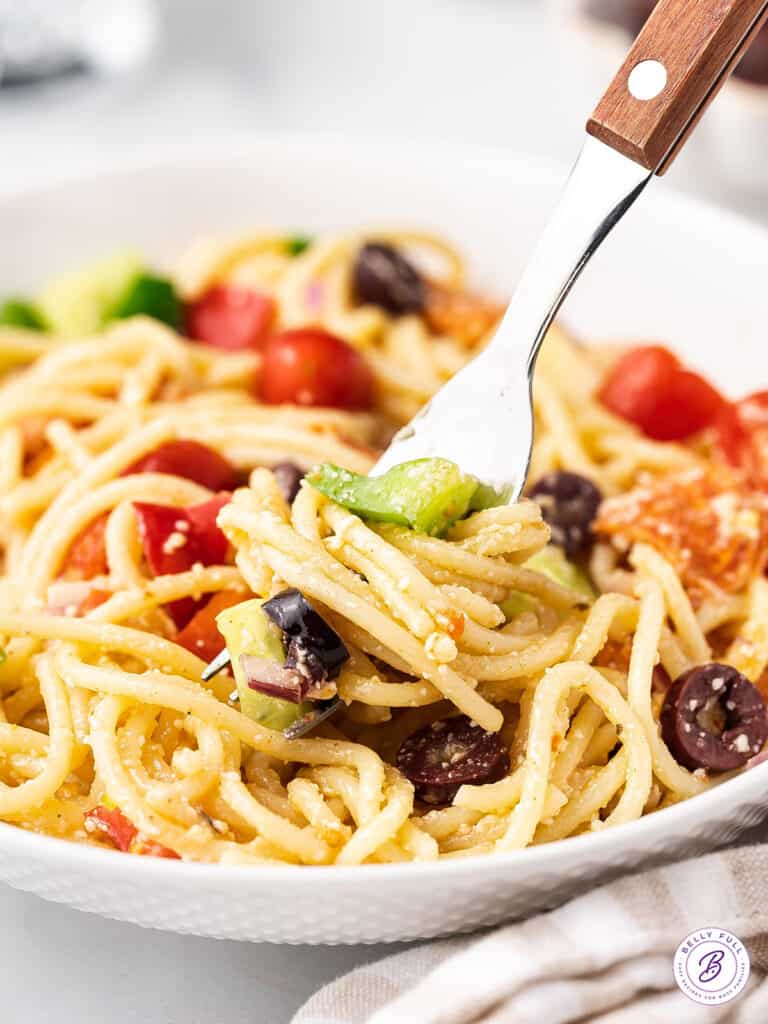 Easy Spaghetti Salad - Belly Full