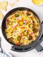 Air Fryer Nachos {quick, easy, customizable} - Belly Full