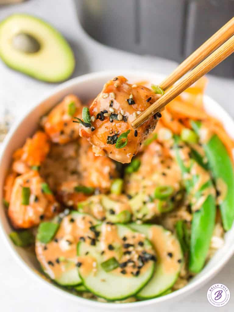 Air Fryer Salmon Bowls - Belly Full