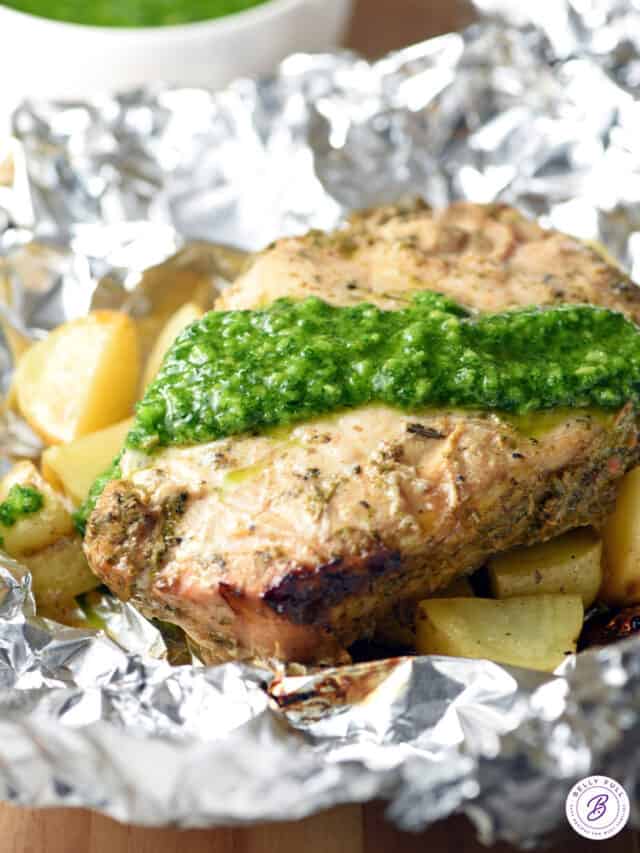 Grilled Pork Chops Foil Packets - Belly Full
