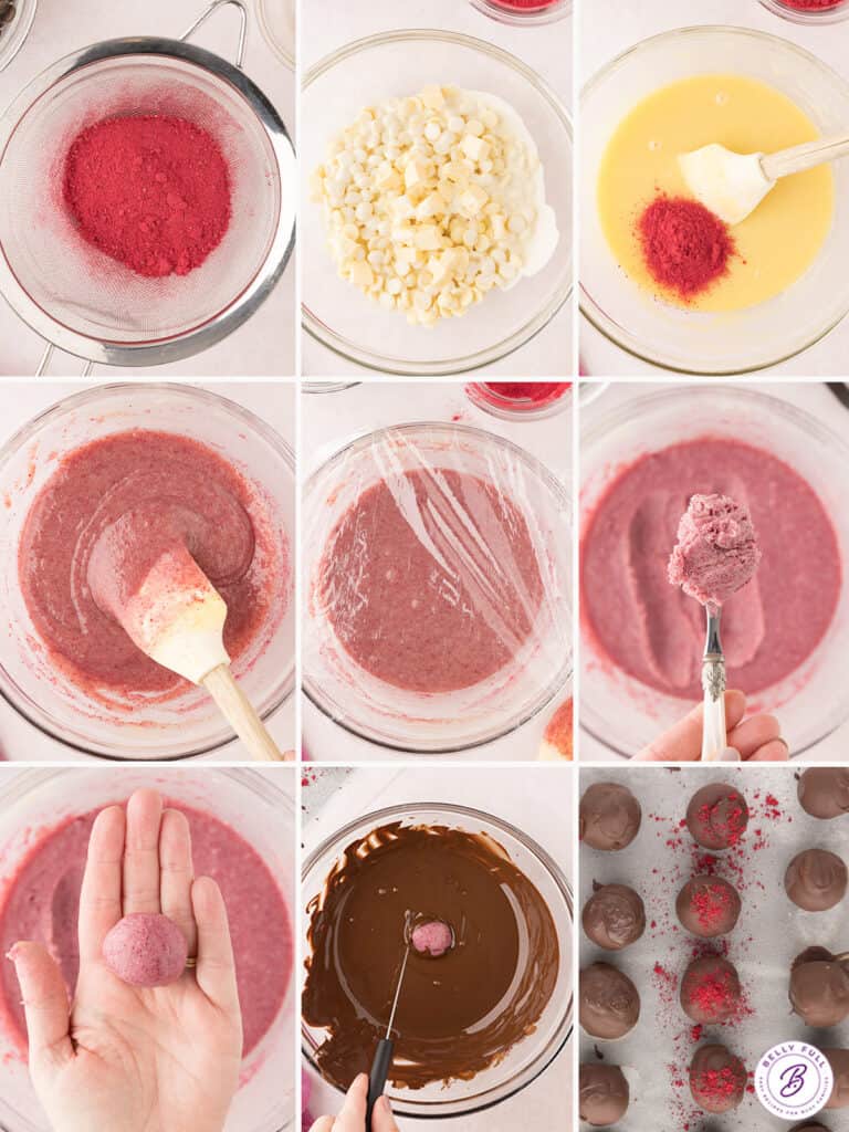 Dark Chocolate Raspberry Truffles - Belly Full