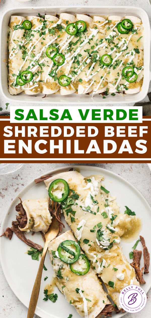Shredded Beef Enchiladas - Belly Full