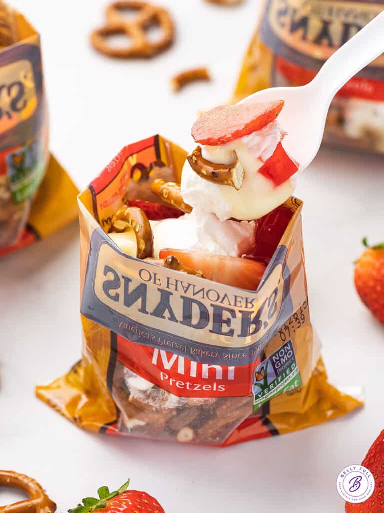 Walking Strawberry Pretzel Salad - Belly Full
