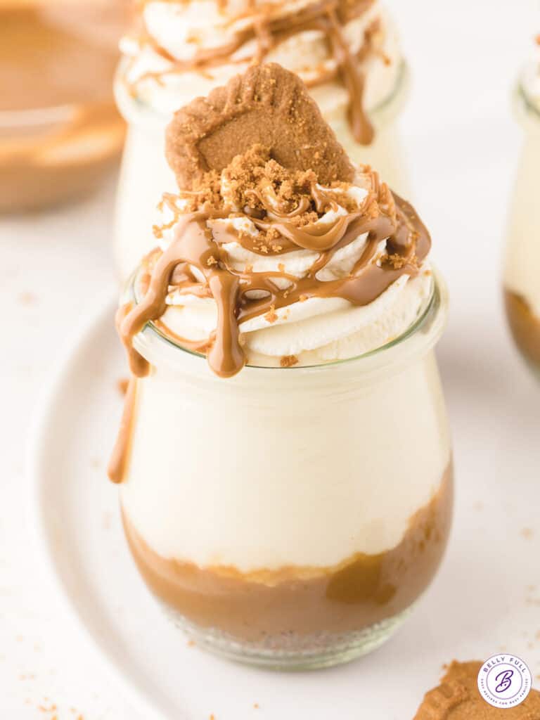 Biscoff Cheesecake Jars {No-Bake} - Belly Full