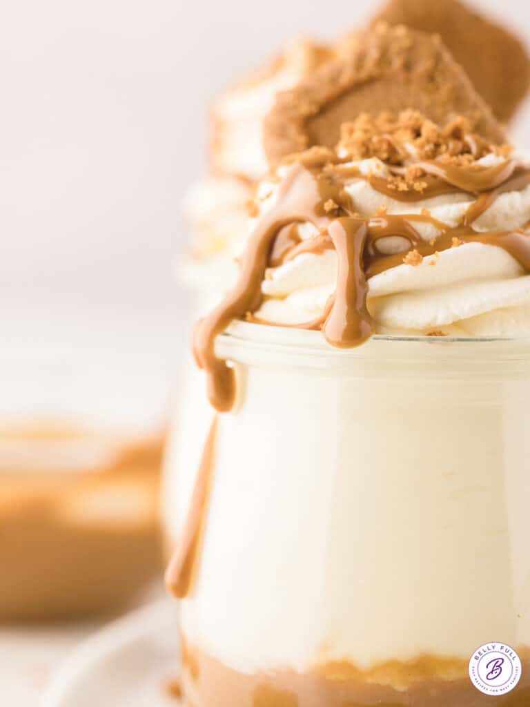 Biscoff Cheesecake Jars {No-Bake} - Belly Full