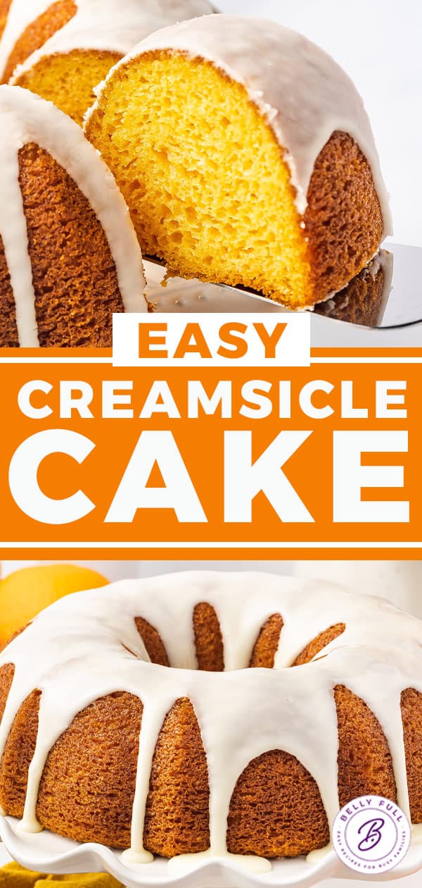 Easy Creamsicle Cake - Belly Full
