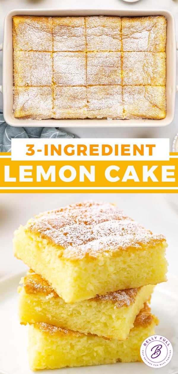 3 Ingredient Lemon Cake - Belly Full