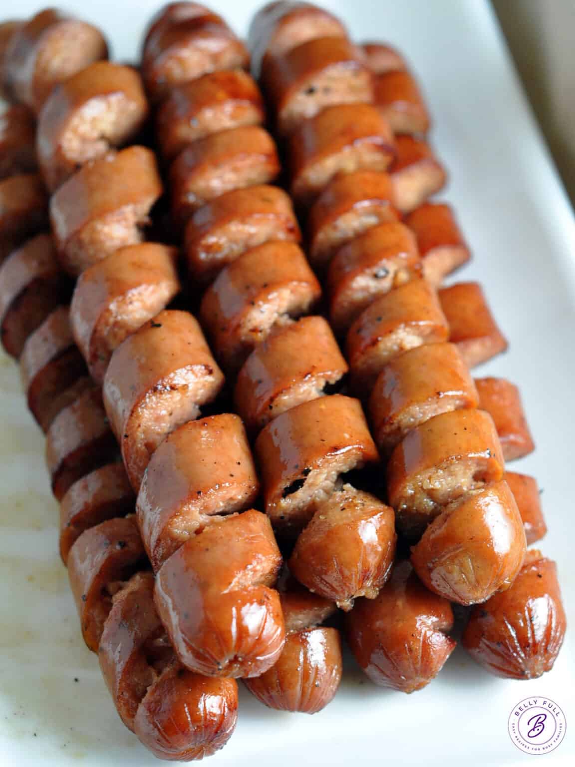 Spiral Grilled Hot Dogs - Belly Full