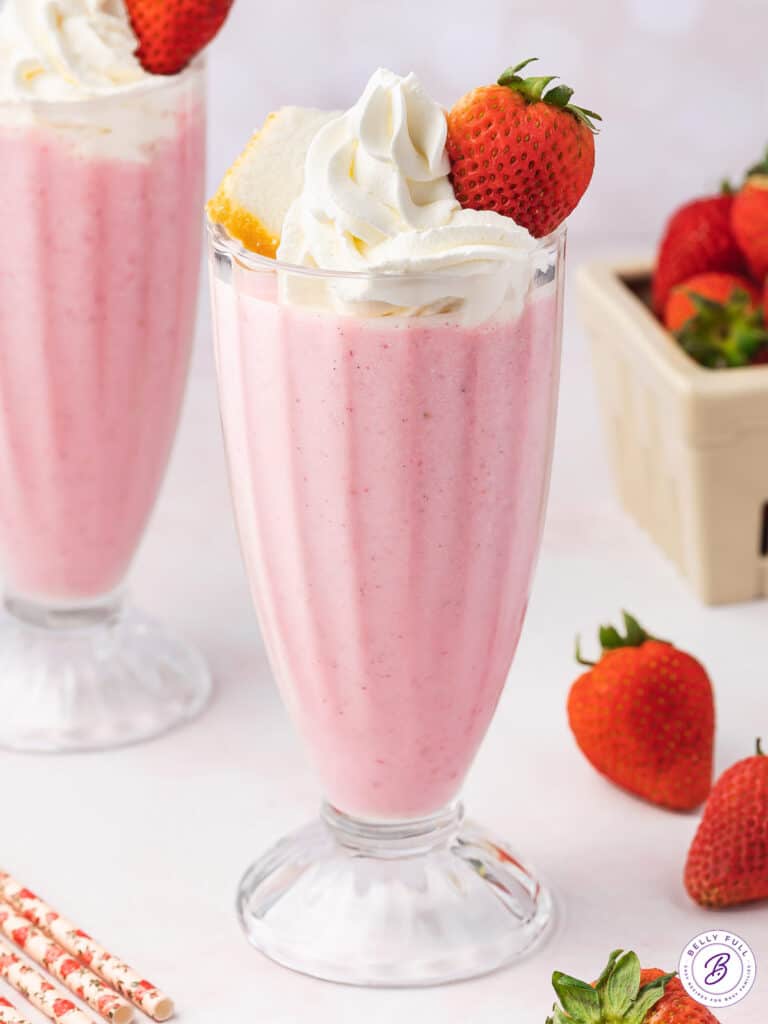 Boozy Strawberry Shortcake Milkshake - Belly Full