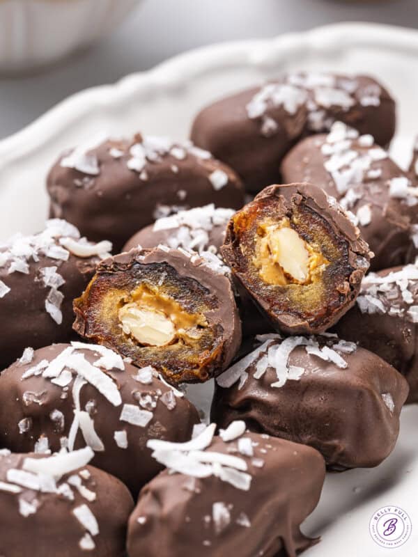 Almond Joy Stuffed Dates - Belly Full