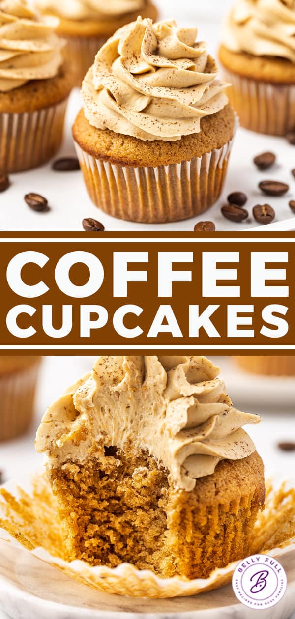 Coffee Cupcakes with Buttercream Frosting - Belly Full