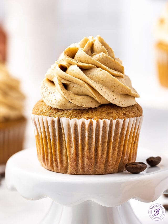 Coffee Cupcakes with Buttercream Frosting - Belly Full