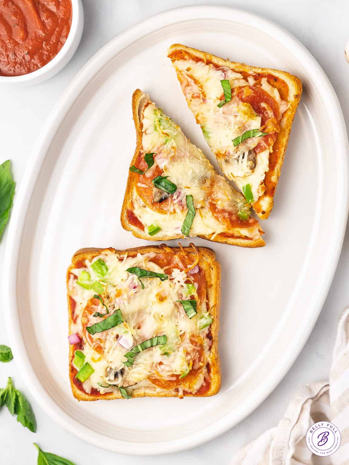 Pizza Toast Recipe - Belly Full