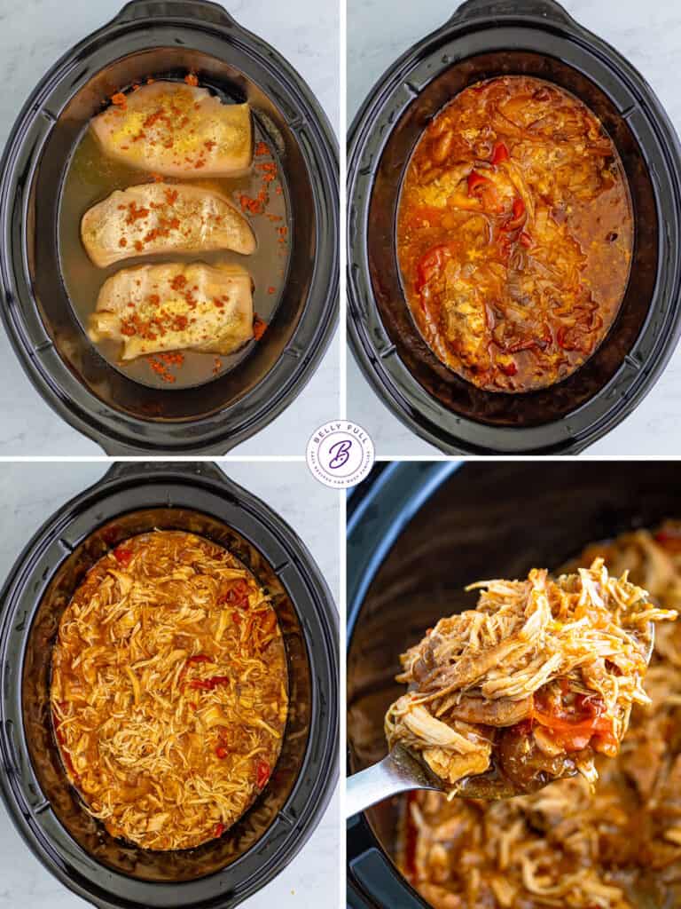 Crockpot Shredded Chicken Tacos - Belly Full