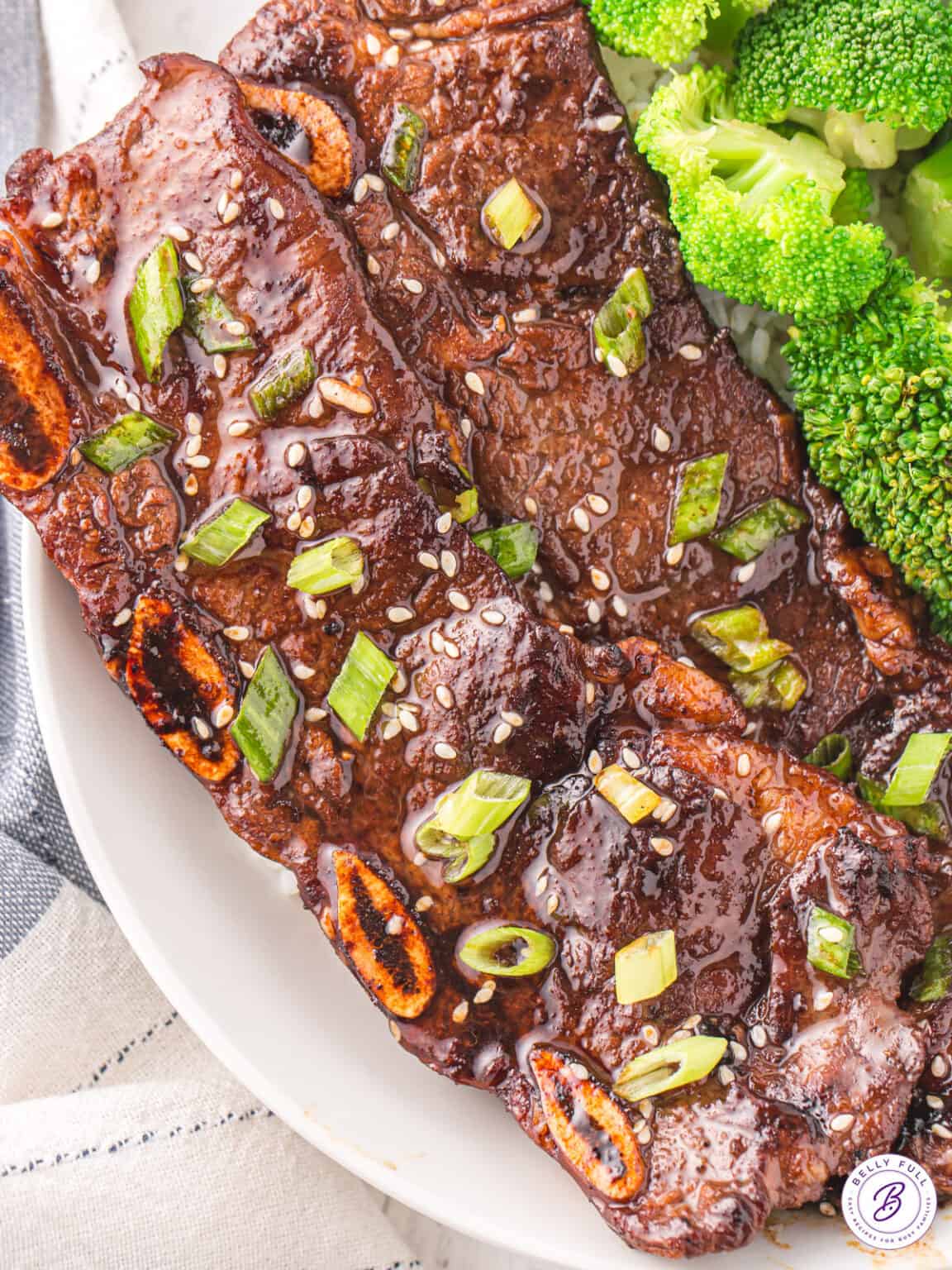 Korean Short Ribs (Kalbi Korean BBQ) - Belly Full