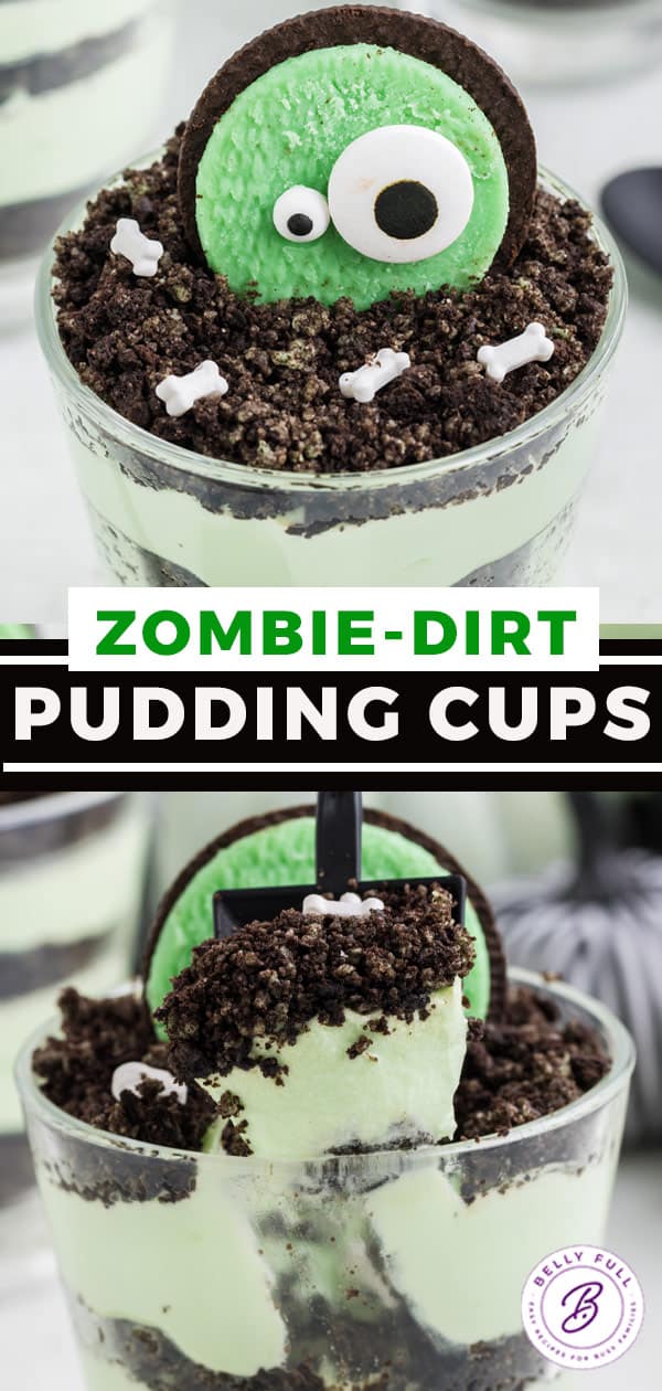 Zombie Dirt Pudding Cups - Belly Full
