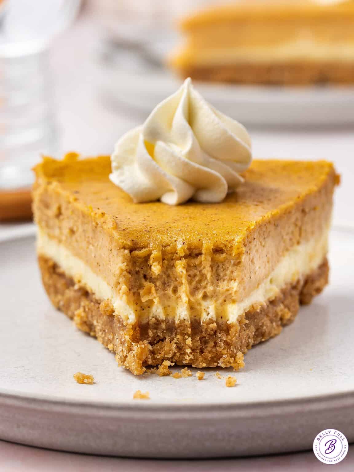 Layered Pumpkin Cheesecake - Belly Full