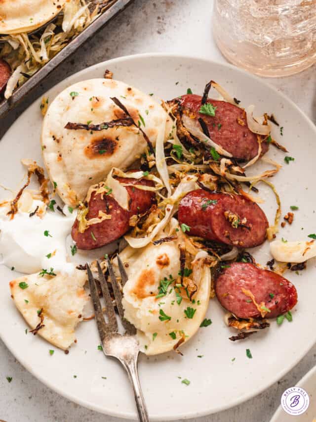 Pierogi and Sausage Sheet Pan Dinner - Belly Full