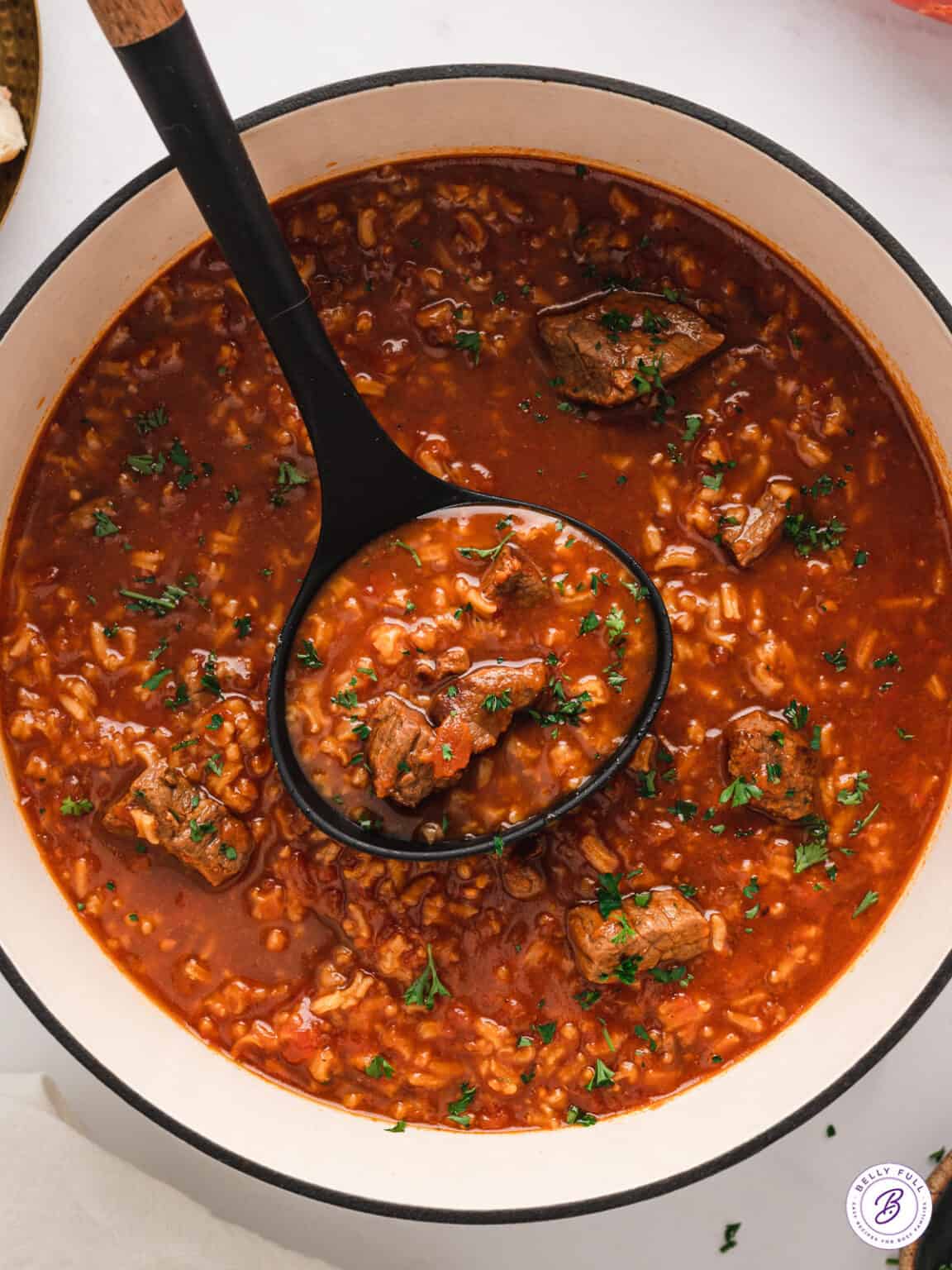 Tomato Rice Soup - Belly Full