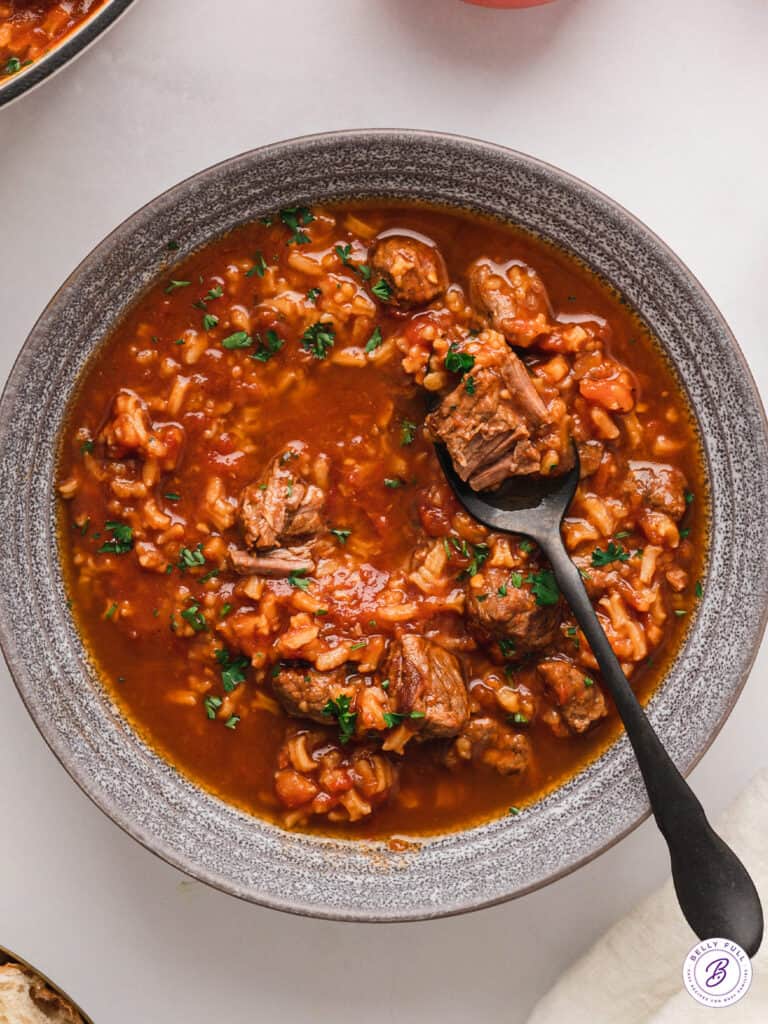 Tomato Rice Soup - Belly Full