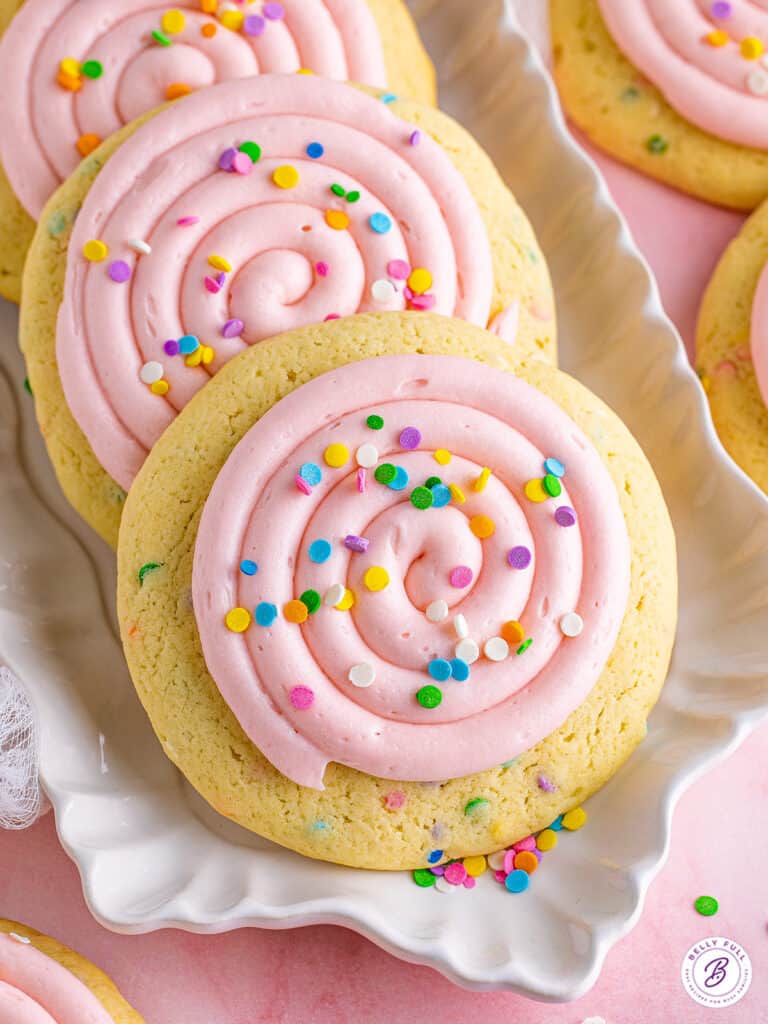 Crumbl Confetti Cookies (copycat recipe) - Belly Full