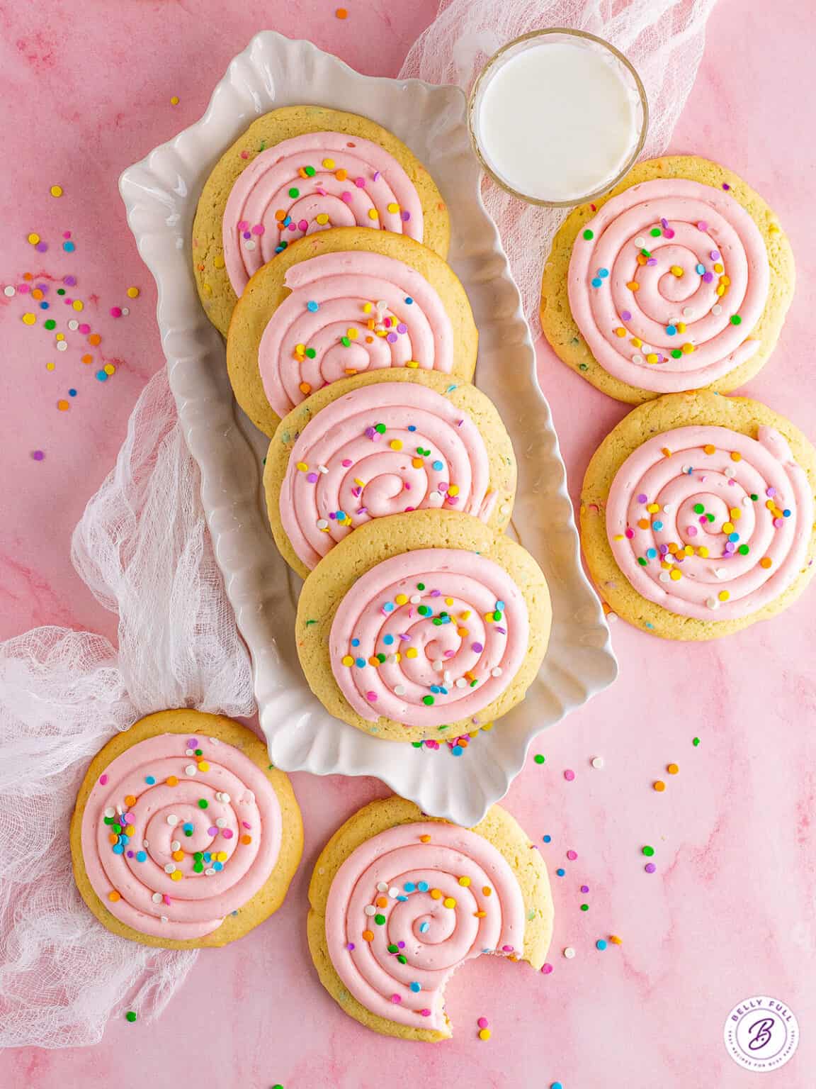 Crumbl Confetti Cookies (copycat recipe) - Belly Full