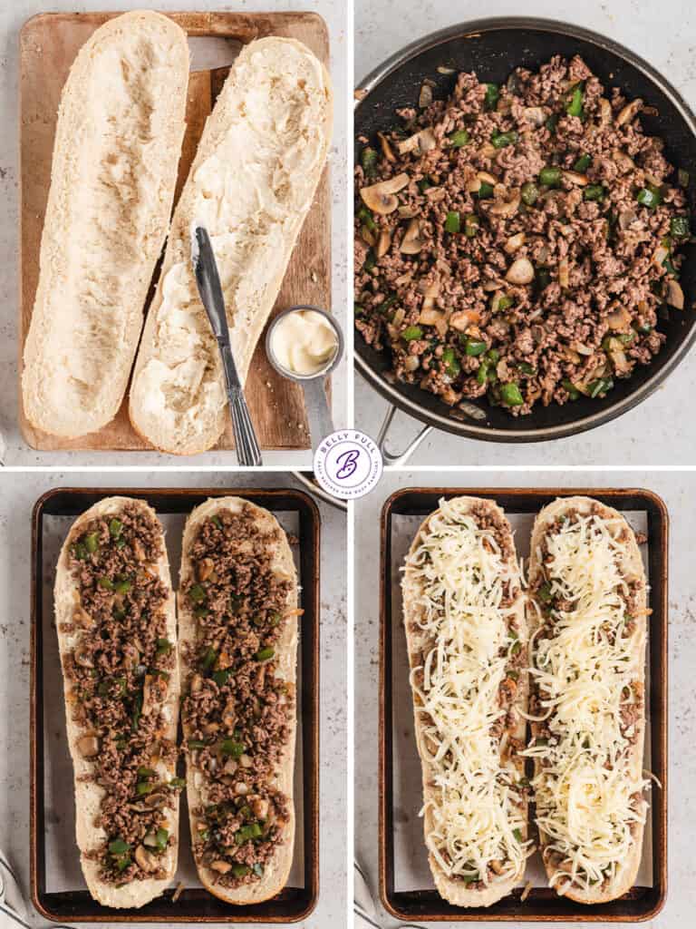 Philly Cheesesteak Cheesy Bread - Belly Full
