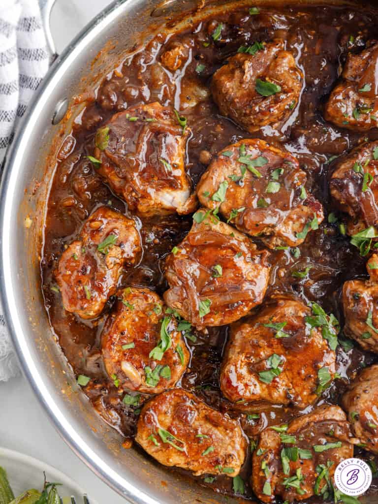 Pork Medallions with Onion Gravy - Belly Full