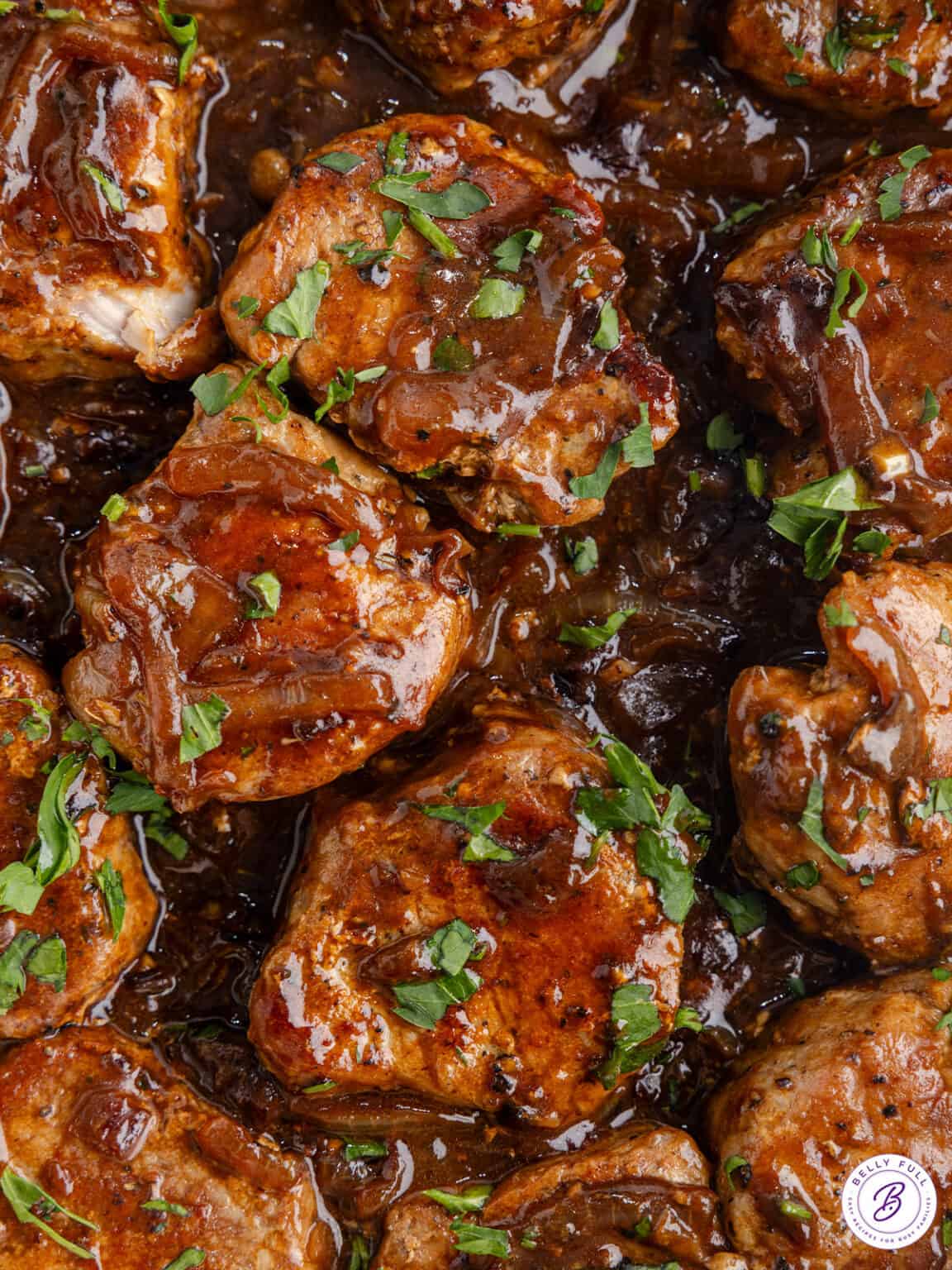 Pork Medallions with Onion Gravy - Belly Full