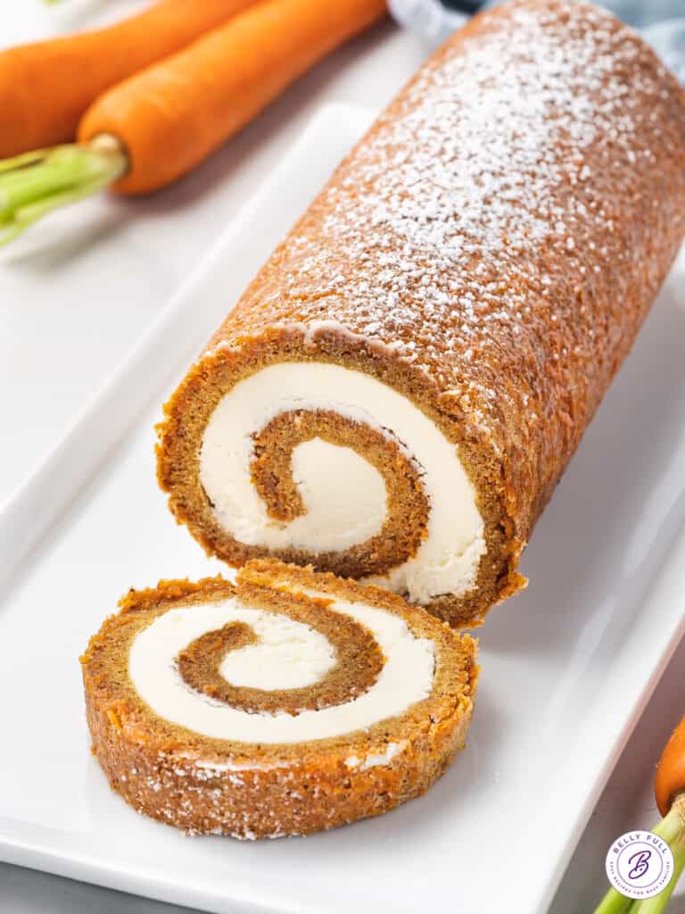 Carrot Cake Roll Recipe - Belly Full