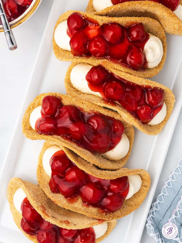 Cherry Cheesecake Tacos - Belly Full