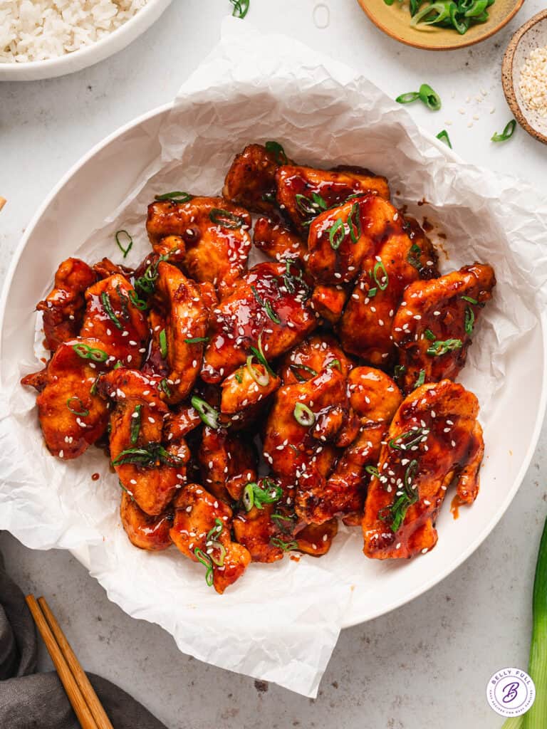 Sweet & Spicy Sticky Chicken l Belly Full
