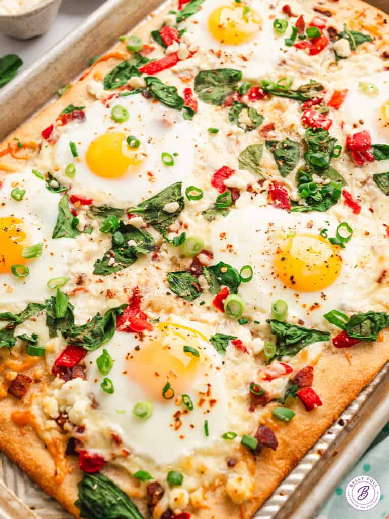 Sheet Pan Breakfast Pizza Recipe l Belly Full