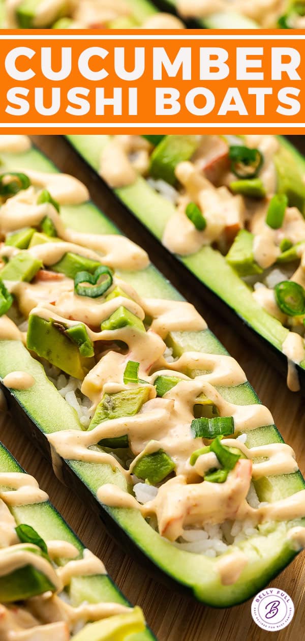 Cucumber Sushi Boats l Belly Full