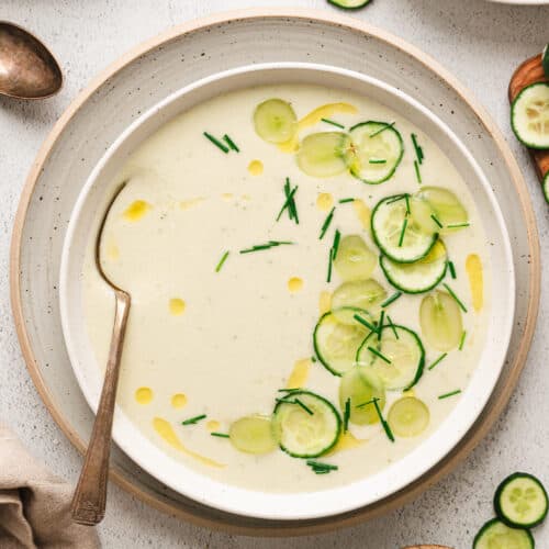 Cold Cucumber Soup l Belly Full