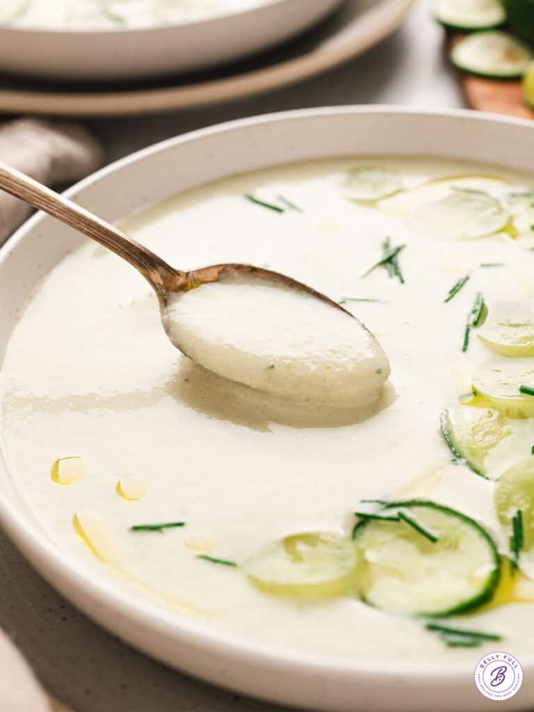 Cold Cucumber Soup l Belly Full