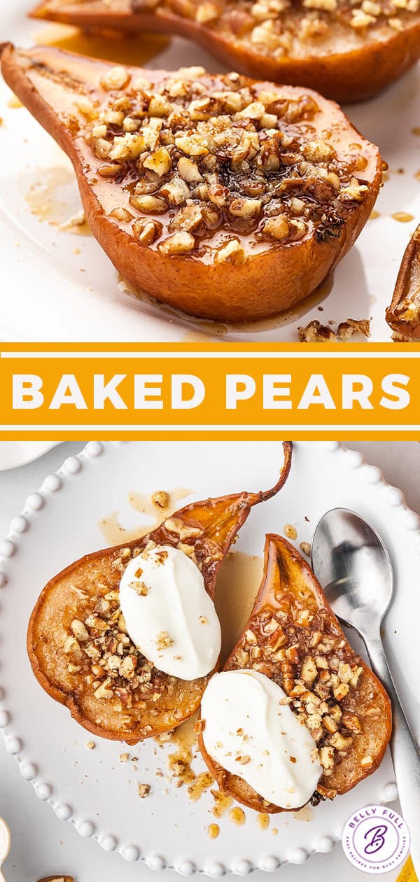 Baked Pears Recipe l Belly Full